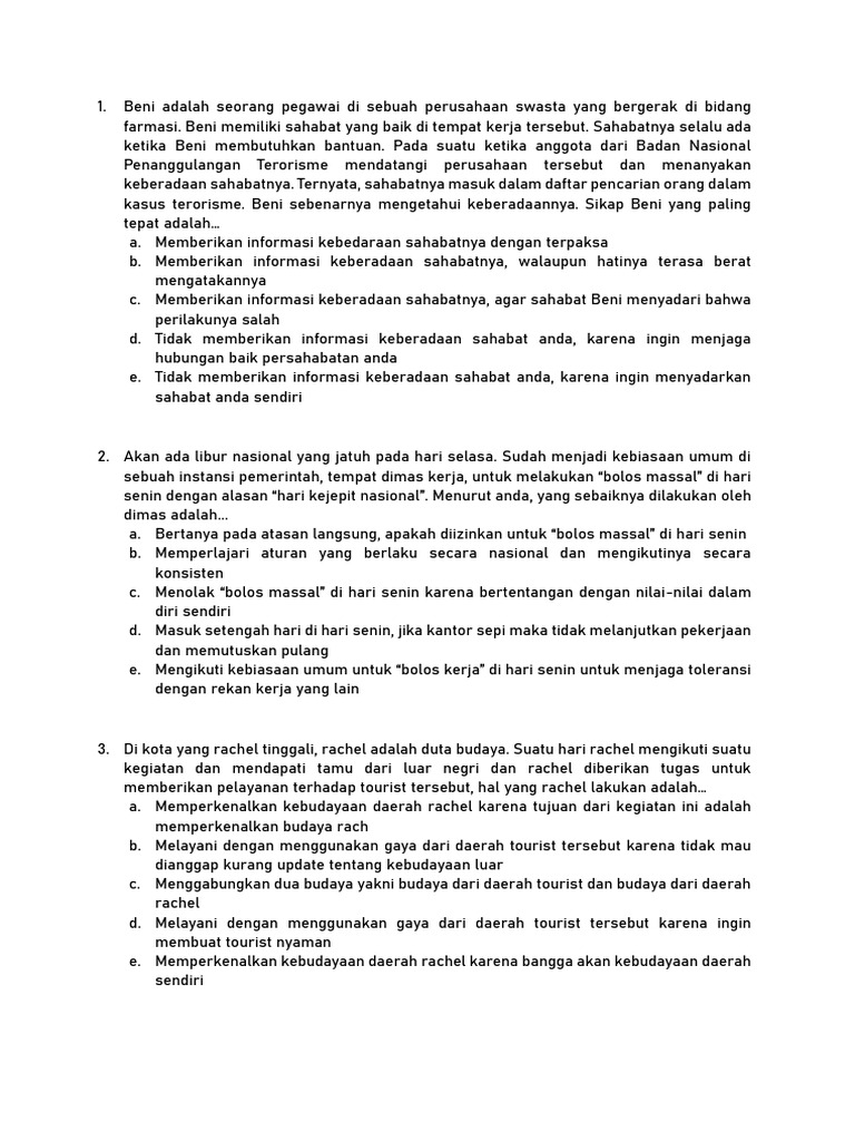 31 Soal TKP | PDF