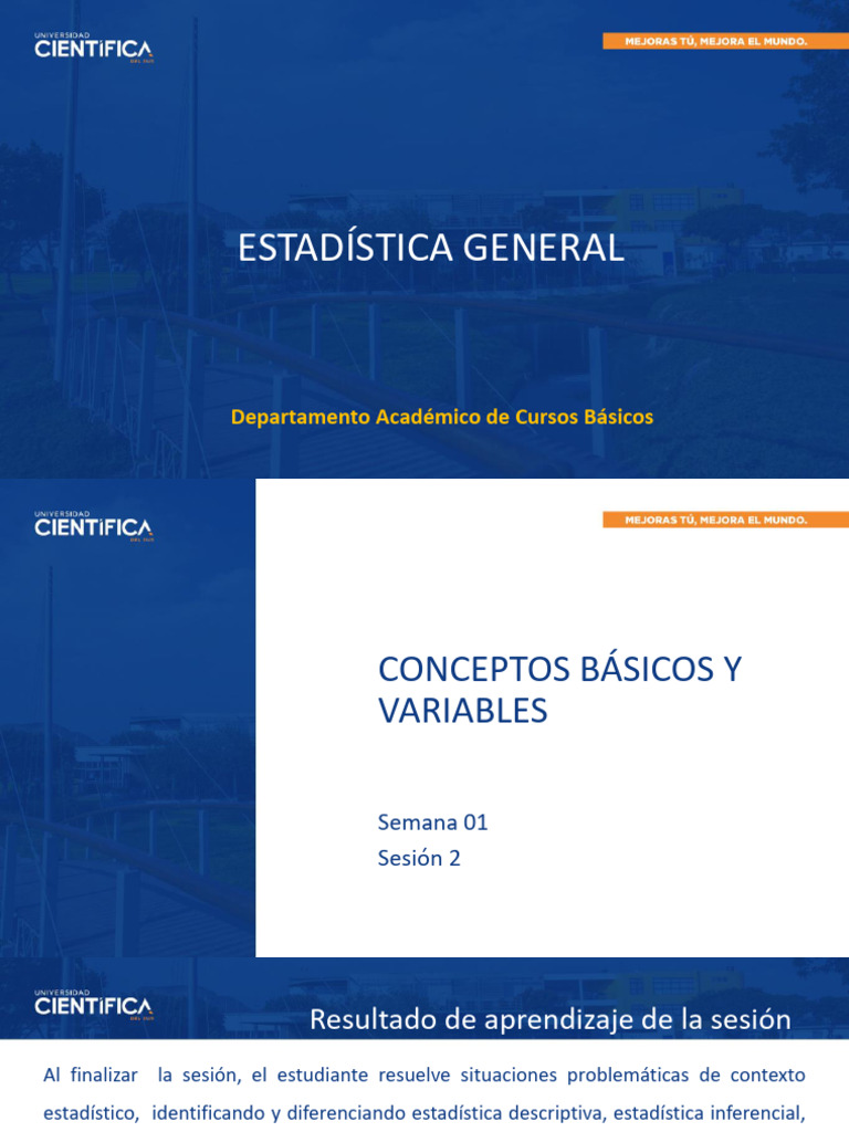 Ppt Estadistica General Semana 01 Sesion 02 2023-2 Conceptos Basicos | PDF | Estadísticas ...