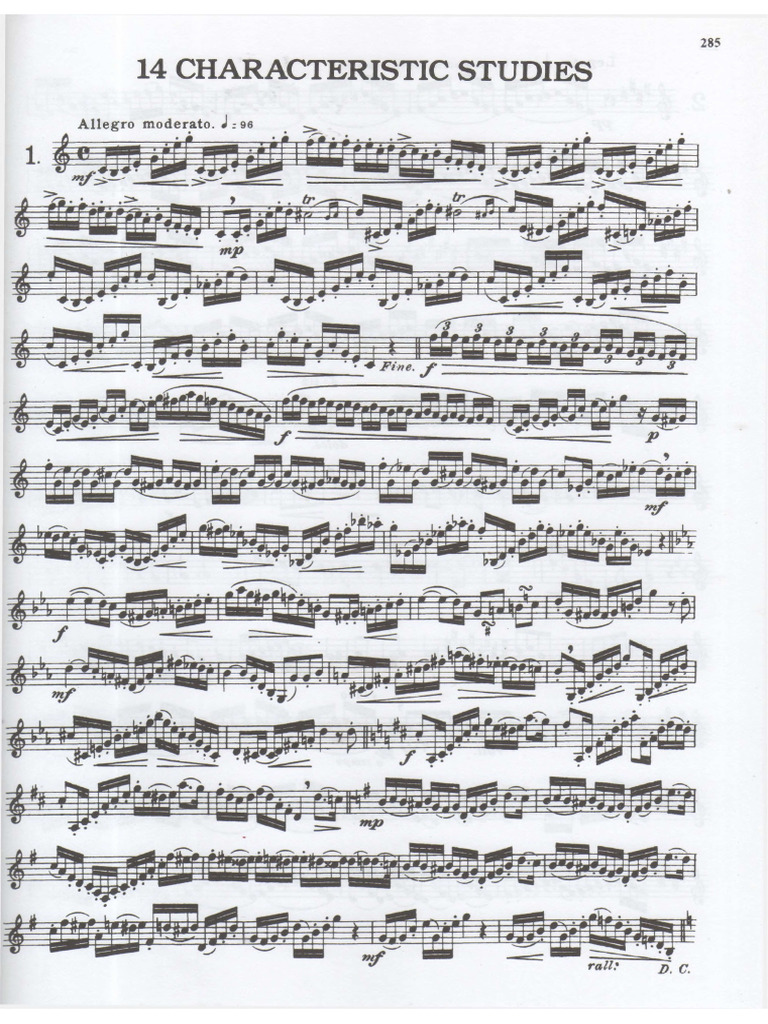 Estudo Característico Arban 1 | PDF