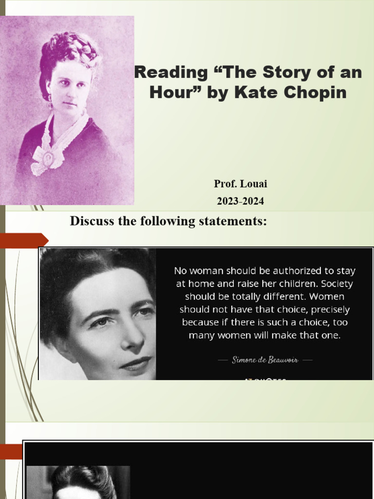 Reading Kate Chopin's The Story of An Hour | PDF