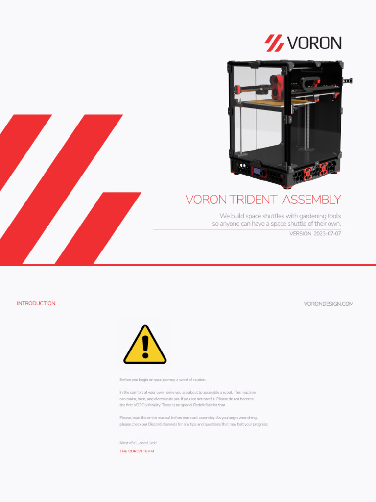 Assembly Manual Trident Pdf Screw Mechanical Engineering