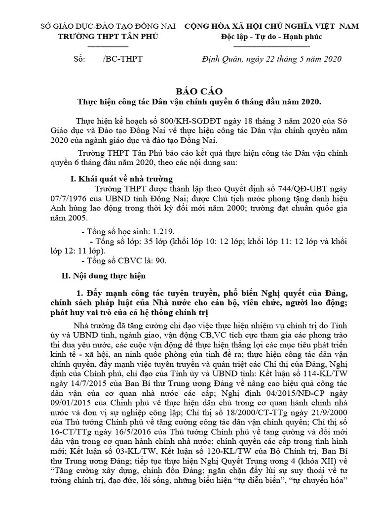 Báo Cáo 2020 | PDF