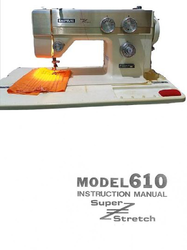 Riccar/Empisal/Viking 610 Super Stretch Sewing Machine Instruction ...