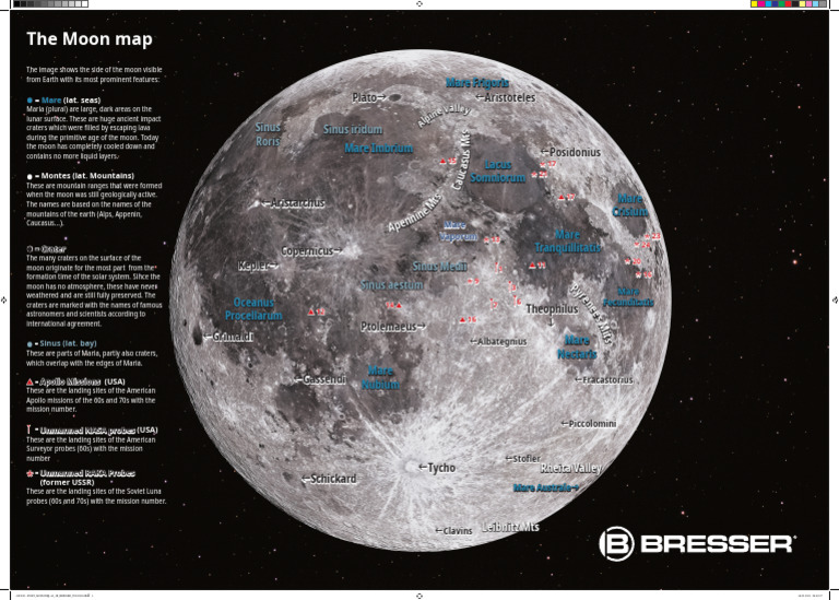 Detailed Moon Features Map | PDF | Moon | Lunar Science
