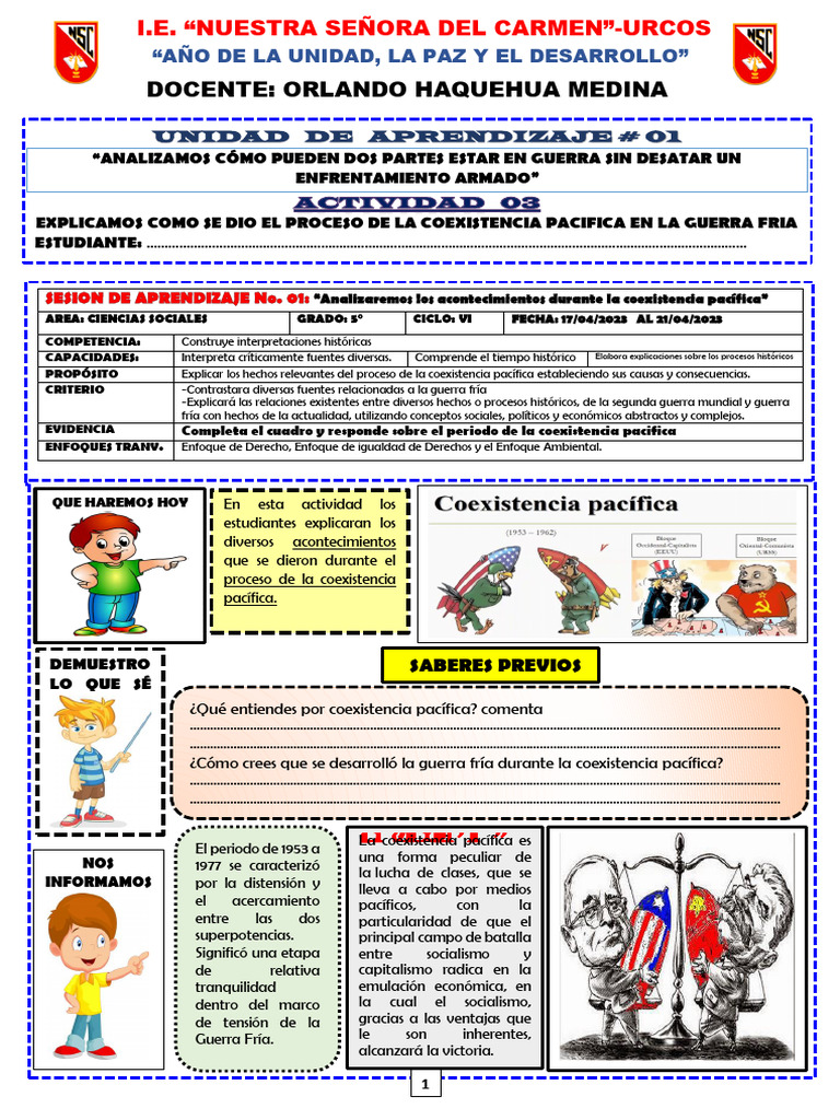 Coexistencia Pacífica en la Guerra Fría | PDF | Unión Soviética ...