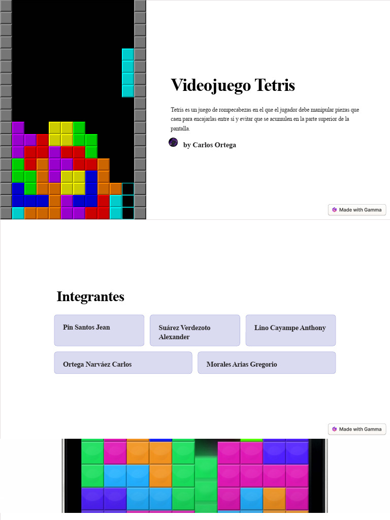 Videojuego Tetris | PDF | Hardware de la computadora | Videojuegos