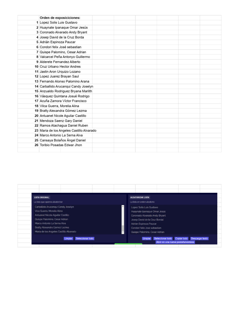 Orden de Exposiciones | PDF