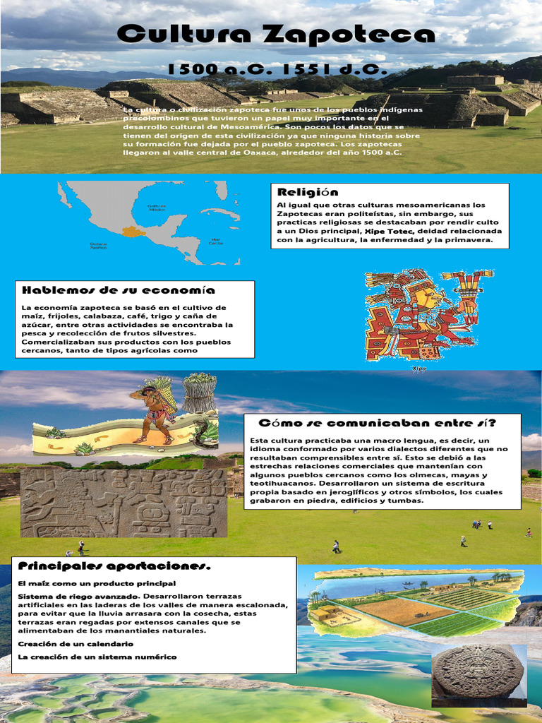 Infografia Zapotecas | Descargar gratis PDF | Mesoamérica