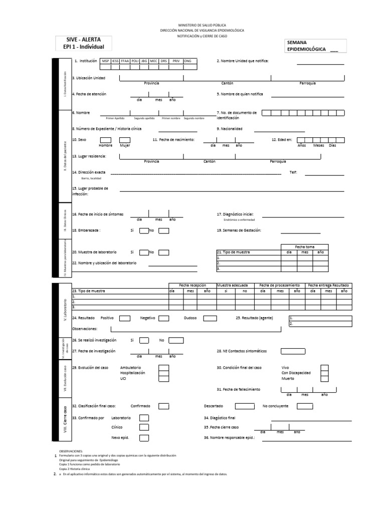 Formulario 1 | PDF | Laboratorios | Causas de la muerte
