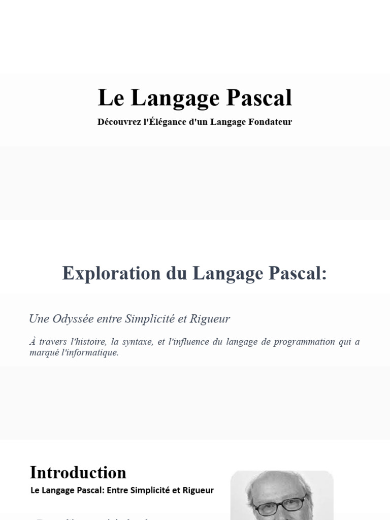 Le Langage Pascal Enregistrement Automatique | PDF | Langage de ...