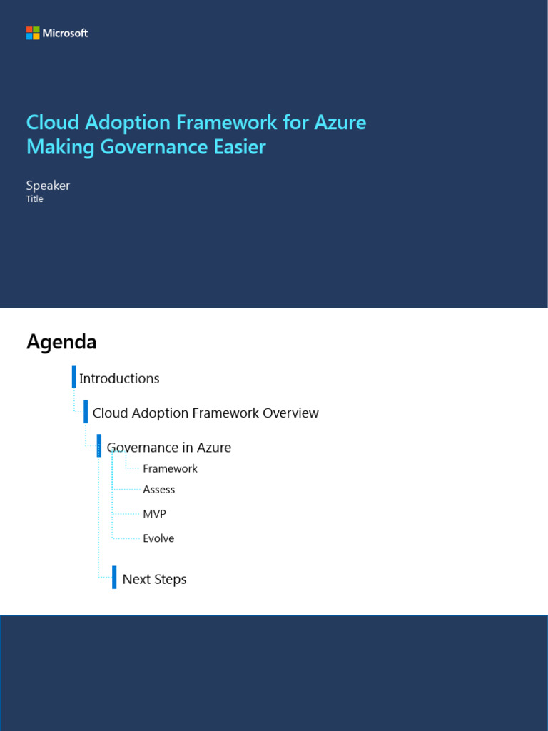 Cloud Adoption Framework - Thru Partner Governance Workshop | PDF | Microsoft Azure | Cloud ...