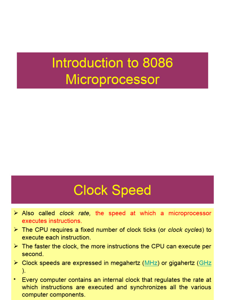 8086 Microprocessor Overview | PDF | Central Processing Unit | Computer Hardware
