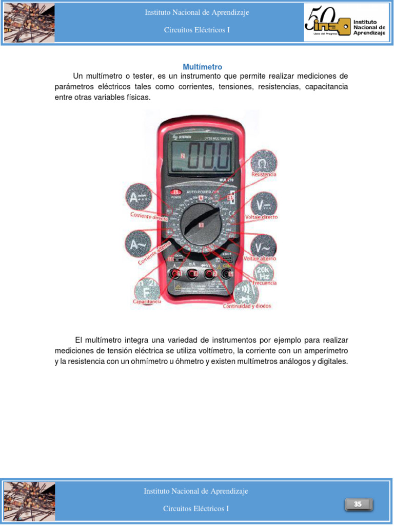 Multímetro | PDF | Electrónica | Cantidades fisicas