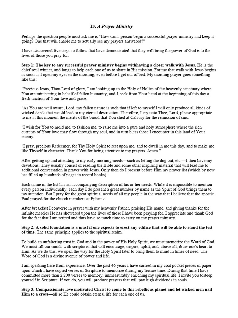 13-A Prayer Ministry The Incredible Power of Prayer - Roger J. Morneau ...