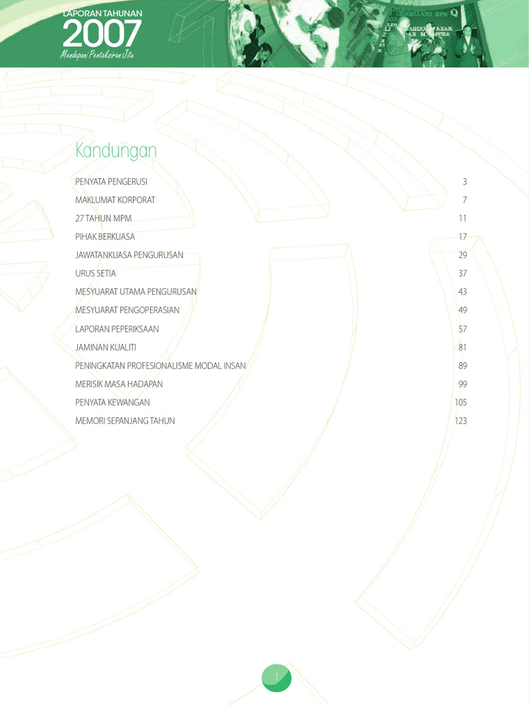 Laporan Tahunan 2007 MPM-B | PDF