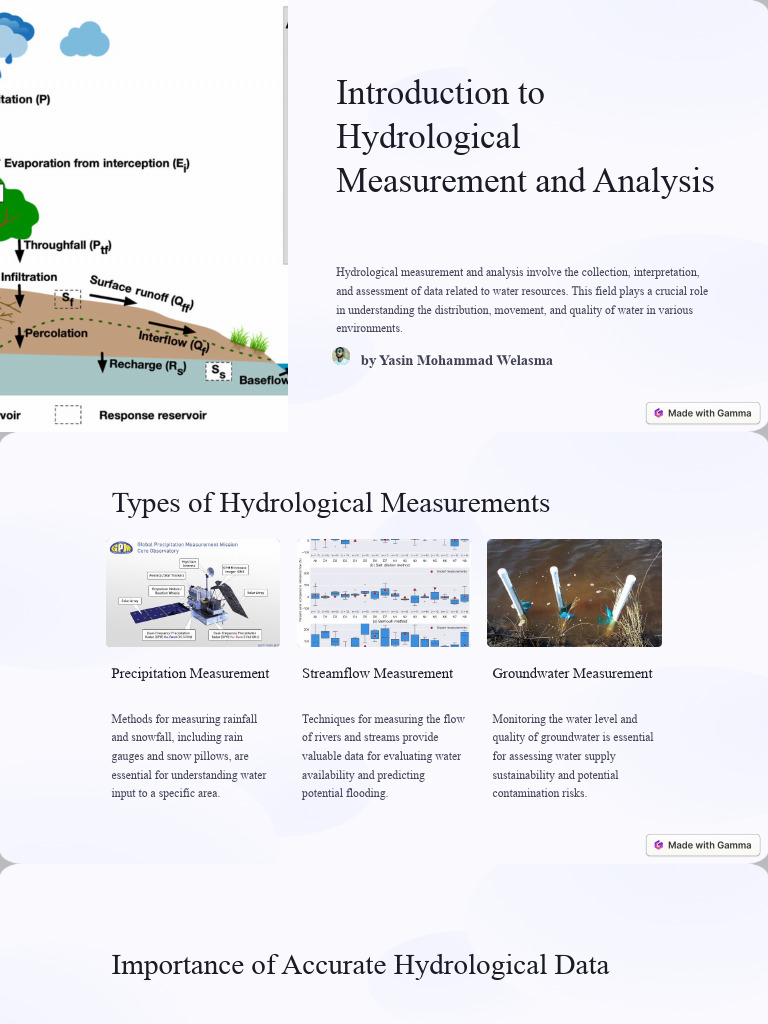 Introduction To Hydrological Measurement and Analysis | PDF | Hydrology ...