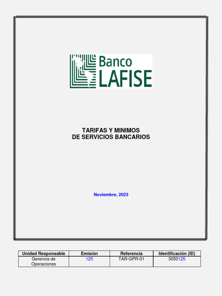 Tarifa Rio | Descargar gratis PDF | Tarjeta de débito | Bancos