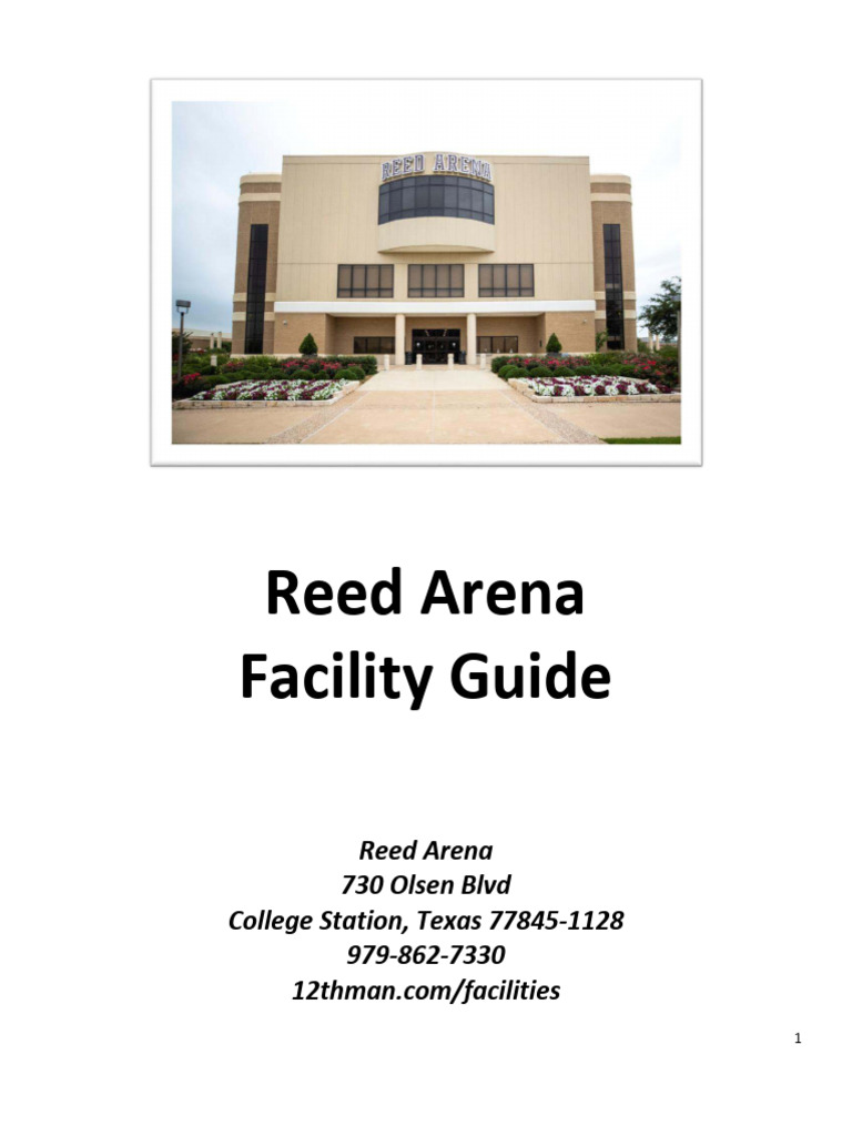 Reed Arena Facility Guide Overview | PDF | Elevator | Insurance