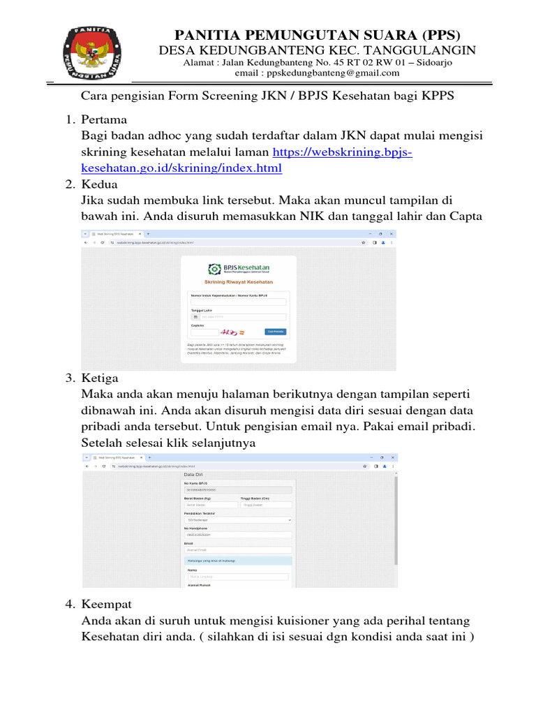 Tutorial Pengisian Screening JKN | PDF | Ilmu Sosial