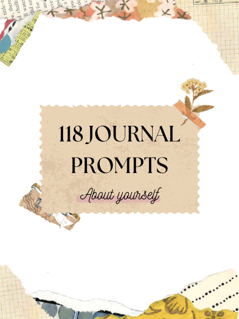 Brown, Yellow and Pink Cute Simple Journal Cover A4 Document | PDF