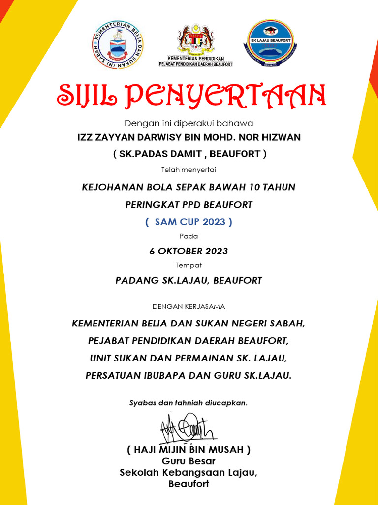 SK Padas Damit Sam Cup | PDF