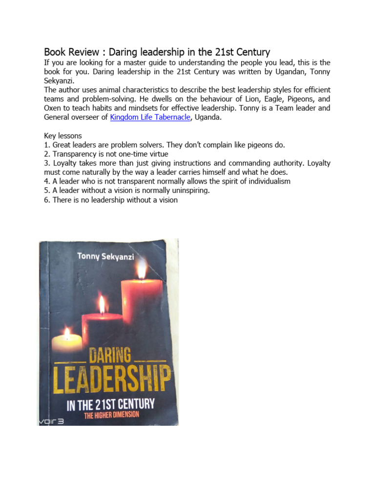 Book Review - Daring Leadership in The 21st Century | PDF
