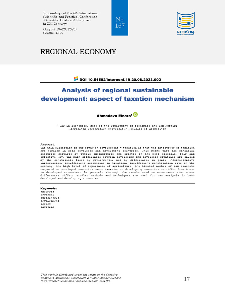 Regional Economy: Analysis of Regional Sustainable Development: Aspect ...