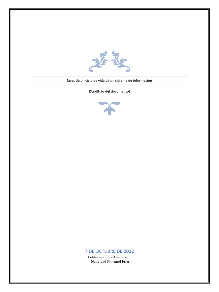 Fases de Un Cclo de Vida de Un Sistema de Informacion | PDF | Software ...