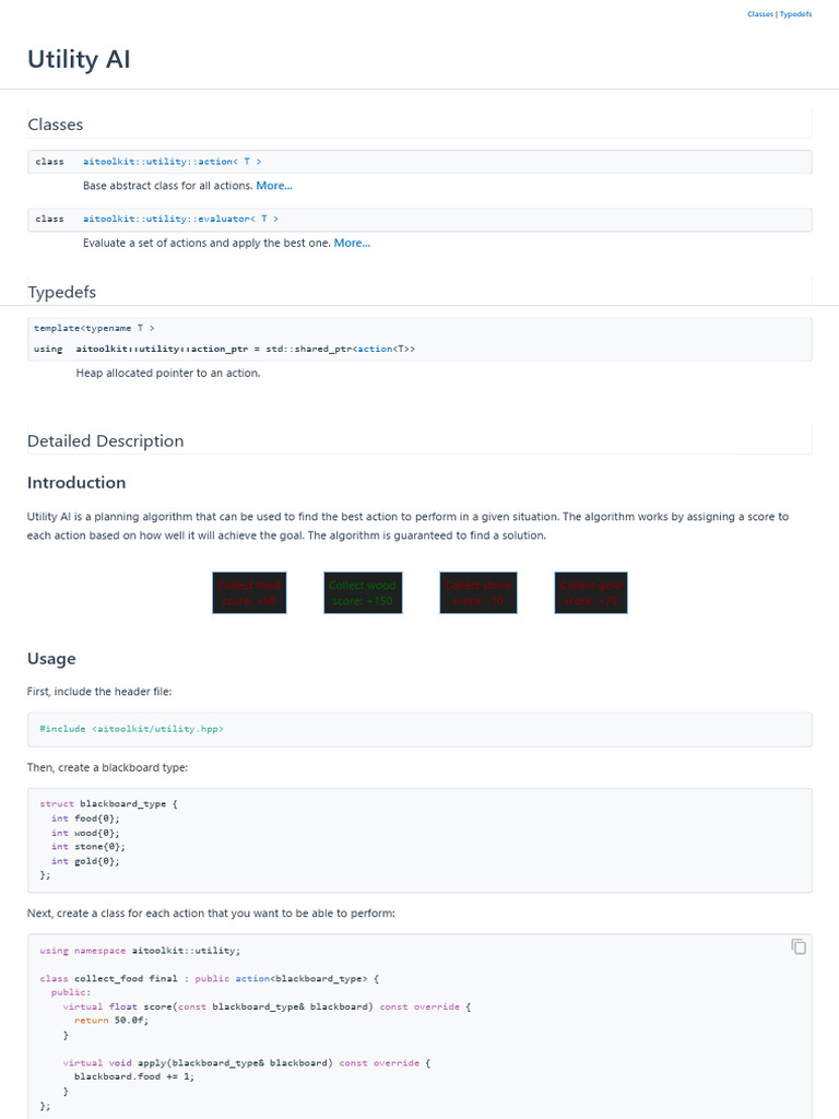 AI Toolkit - Utility AI | PDF | Computer Science | Object (Computer ...
