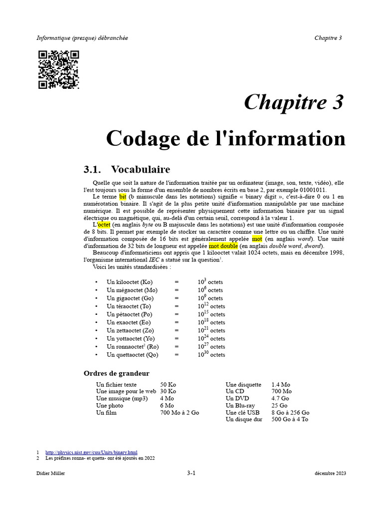 Codage | PDF | Ordinateurs