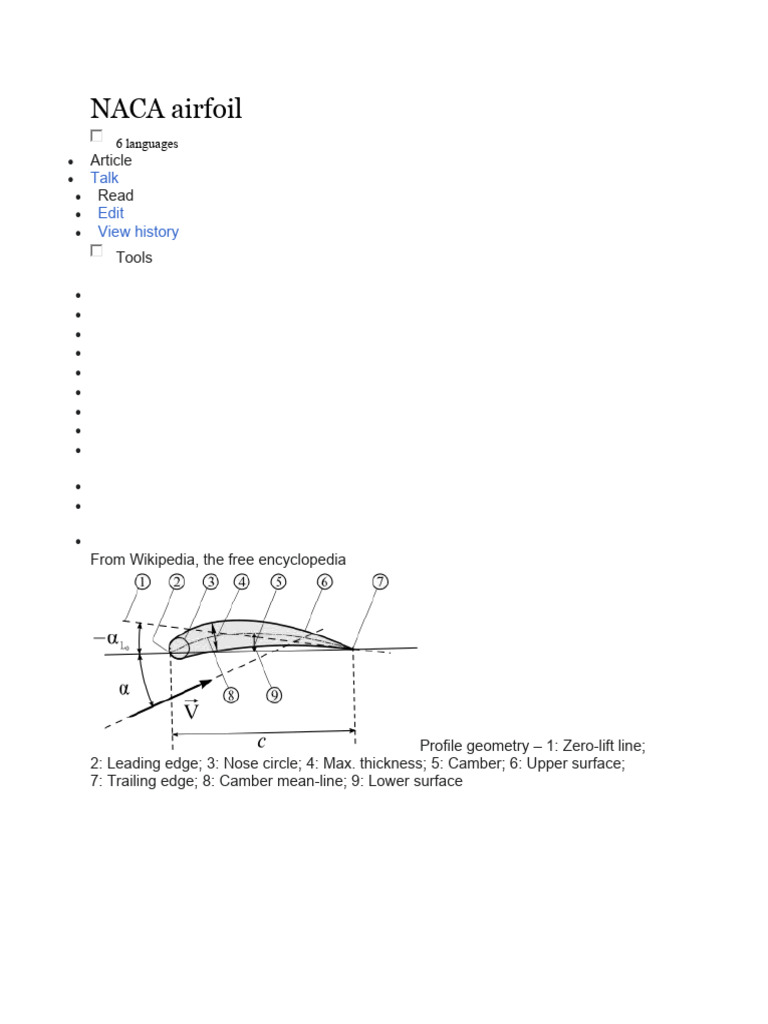 NACA Airfoil | PDF | Airfoil | Fluid Dynamics