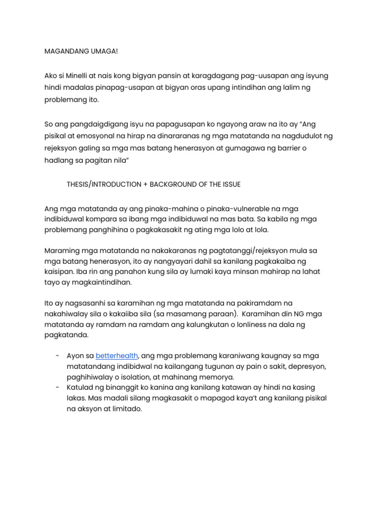 Filipino Script Ted Talk | PDF
