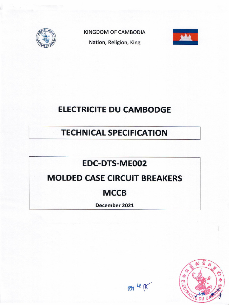 EDC-DTS-ME002-Molded Case Circuit Breakers (MCCB) | PDF