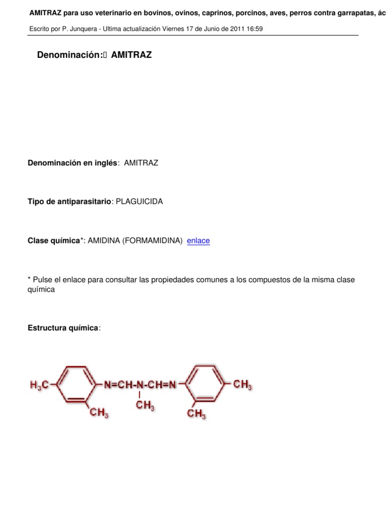 Amitraz | PDF | Oveja | Aves
