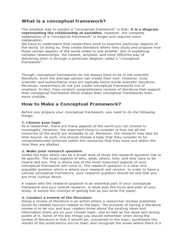 What Is A Conceptual Framework | PDF | Experience | Science