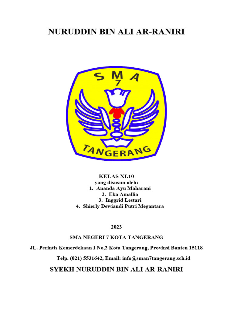 Nuruddin Bin Ali Ar-Raniri-1 | PDF