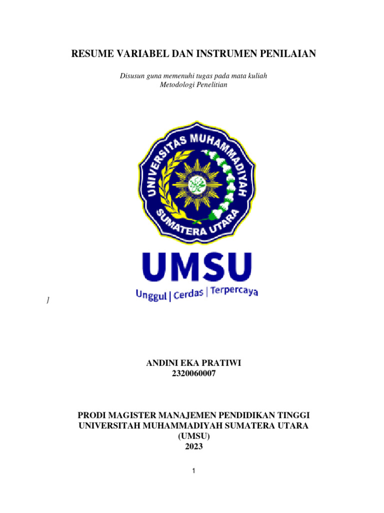 Resume Variabel Dan Instrumen Penelitian | PDF Resume Variabel Dan Instrumen Penelitian | PDF