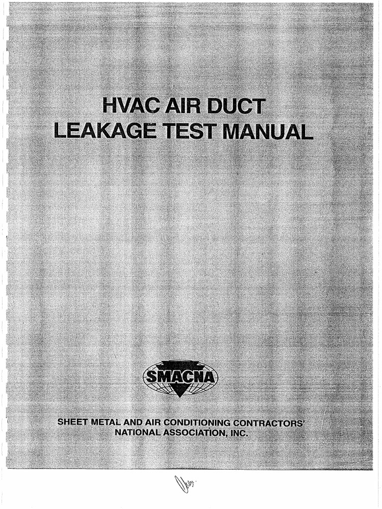 SMACNA - Air Duct Leakage Test Manual | PDF