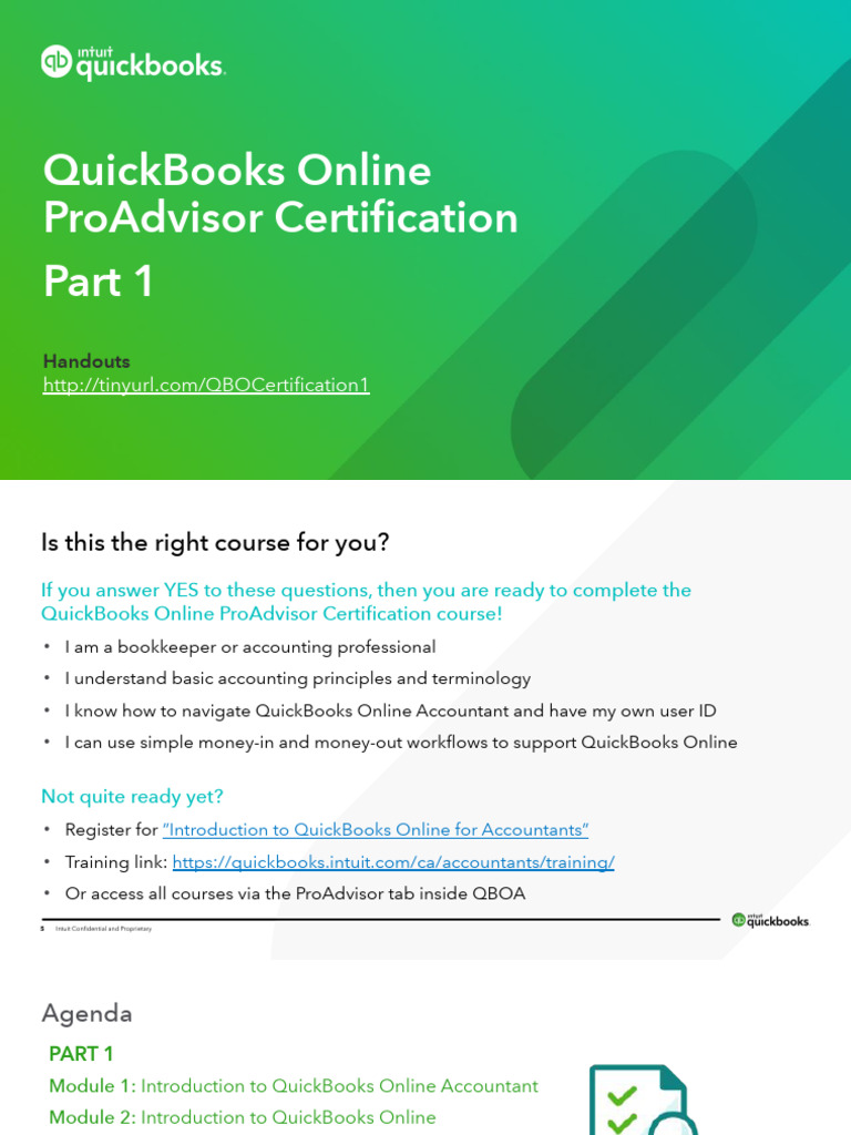 QBO ProAdvisor Certification Complete-Compressed | PDF | Quick Books ...