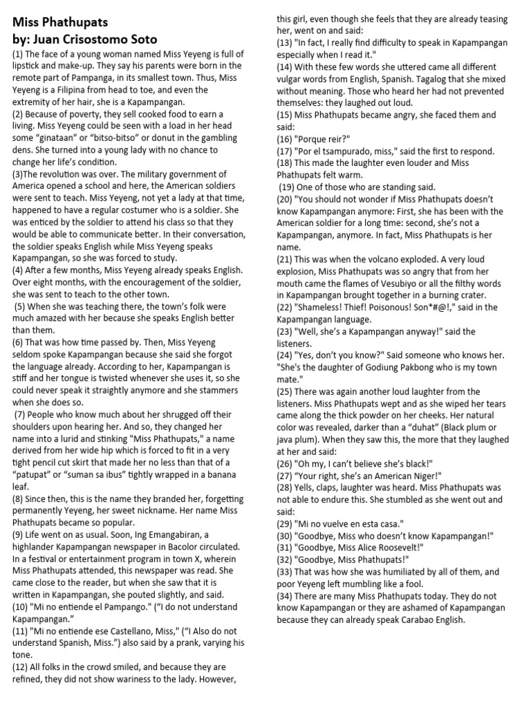 Miss Phathupats | PDF | Linguistics
