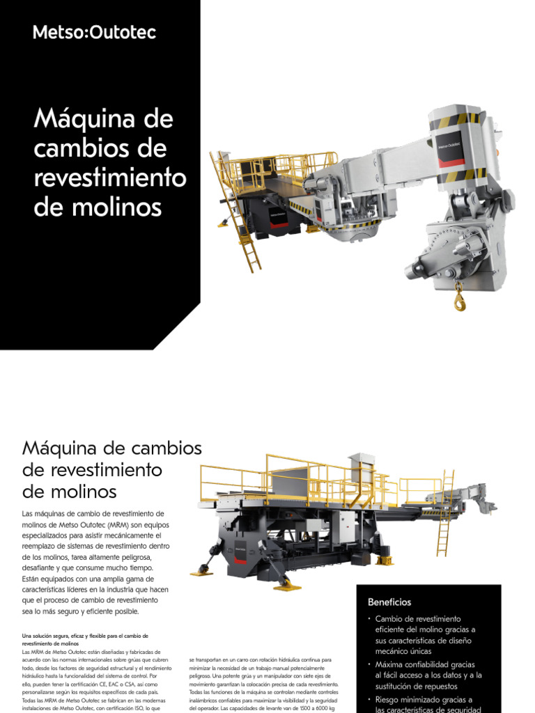 Brochure Mill Reline Machine 4421 12 21 ES MNG | PDF | Ingeniería de ...