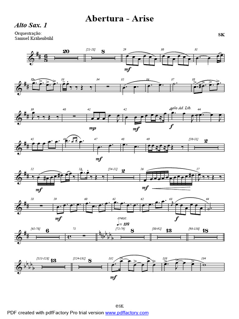 Abertura - Sax1 | PDF