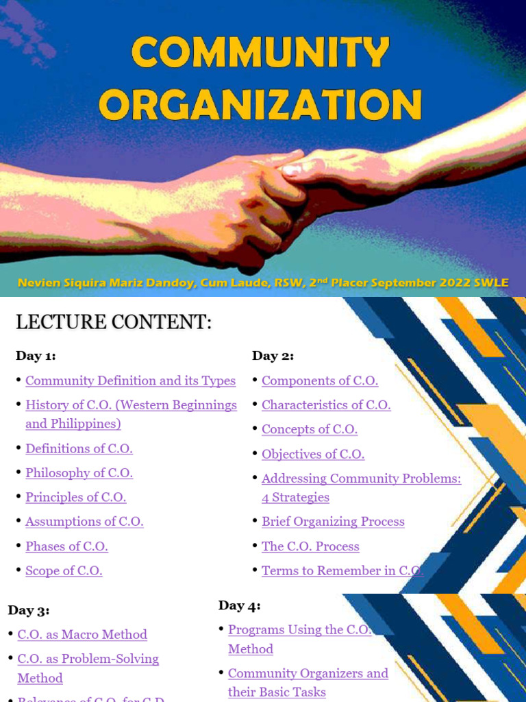 SW III With FI III COMMUNITY ORGANIZATION | PDF | Community | Evaluation