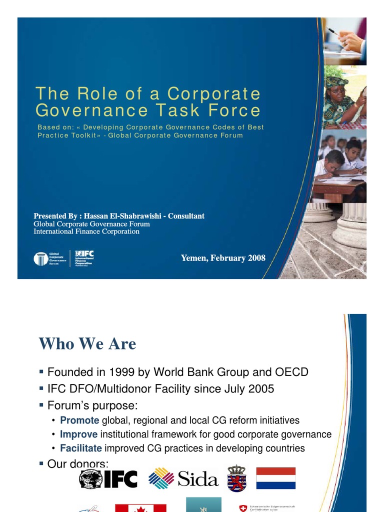 The Role of A Corporate Governance Task Force - Shabrawishi | PDF ...