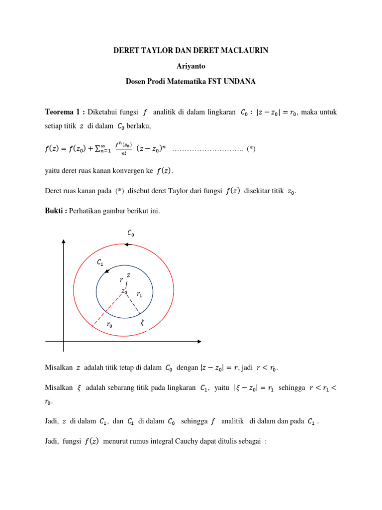 DERET TAYLOR DAN DERET MACLAURIN | PDF