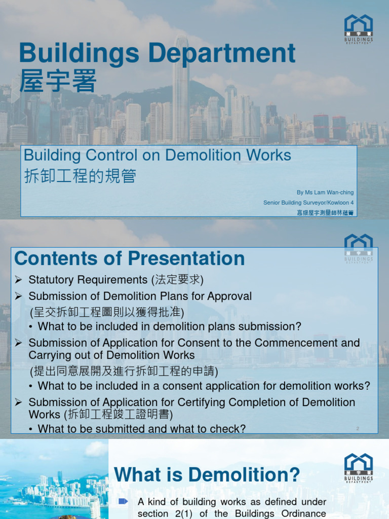 Demolition Works Guidelines | PDF | Demolition | Safety