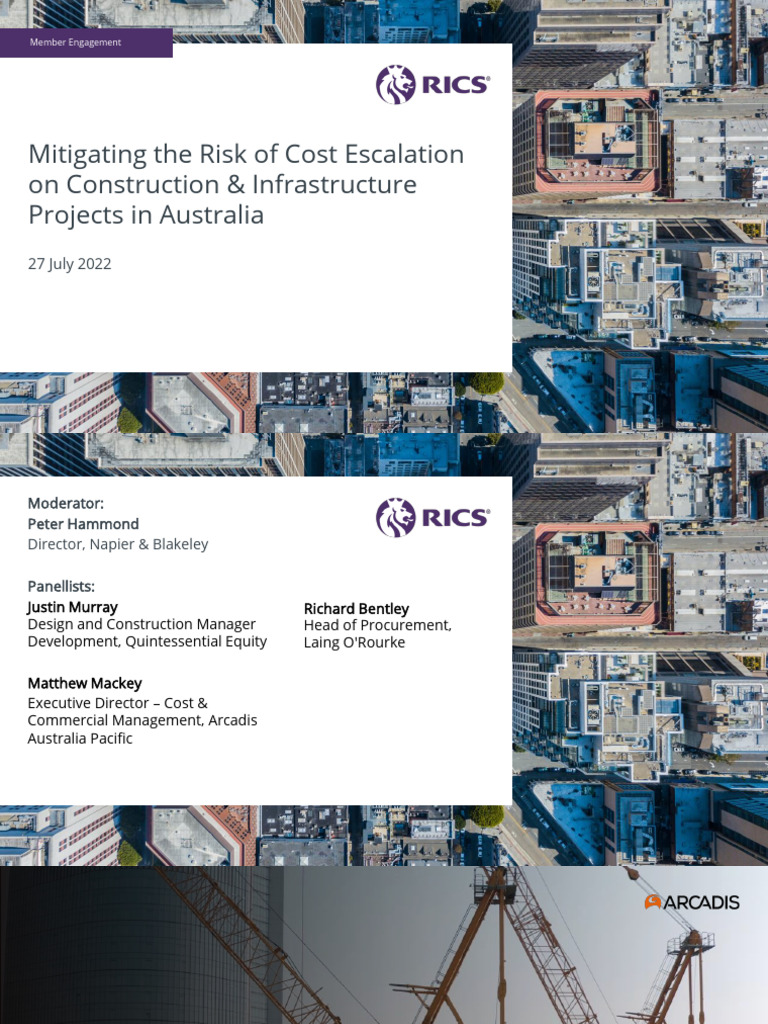 27 July - Mitigating The Risk of Cost Escalation On Construction Infrastructure Projects in ...