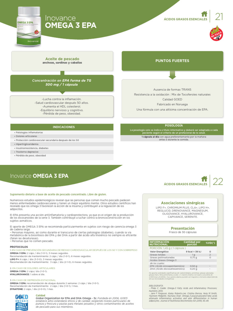 Suplemento Omega 3 EPA: Beneficios y Uso | PDF | Ácido Graso Omega 3 ...