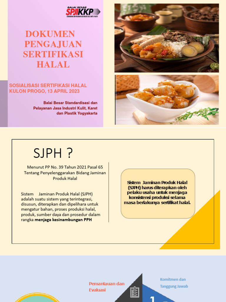 Materi Bimtek Halal - SJPH Dan Dokumen Pendaftaran | PDF