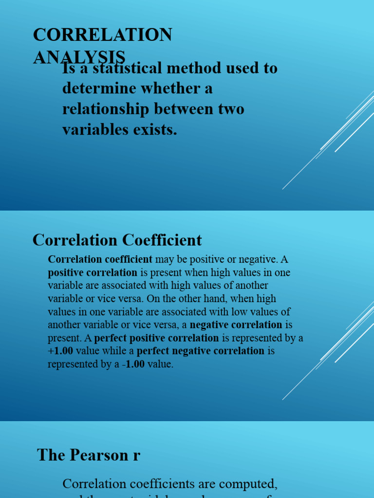 Pearson Product Moment Correlation Coefficient Pearson R Final Pdf